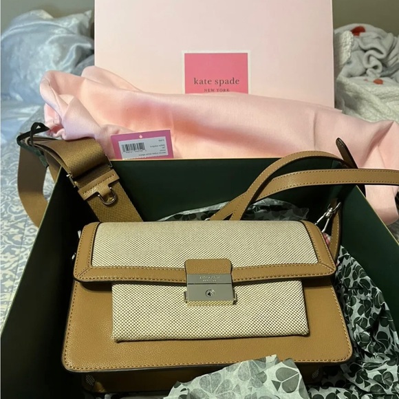 kate spade | Bags | Nwt Kate Spade Voyage Canvas Medium Shoulder Bag ...
